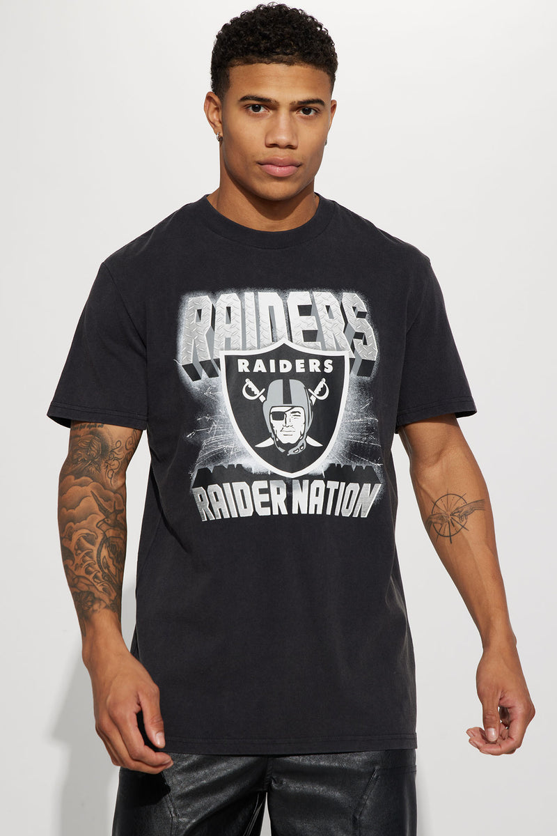 Raiders Lightening Short Sleeve Tee - Black | Fashion Nova, Mens ...