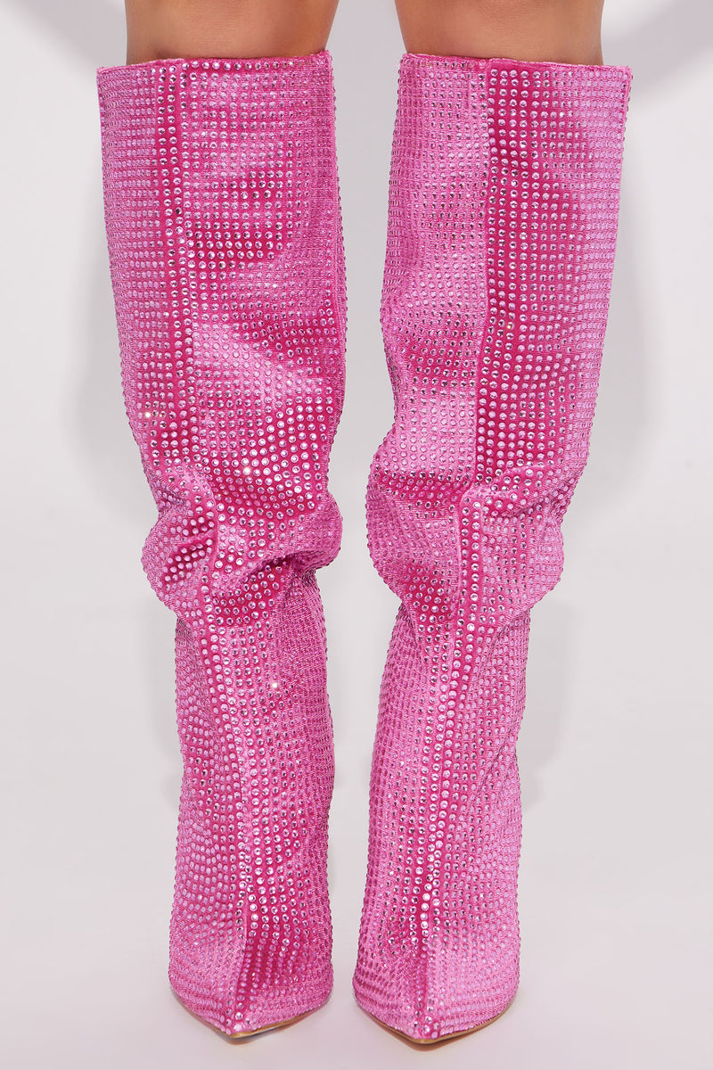Viviana Embellished Knee High Boots - Pink | Fashion Nova, Shoes ...