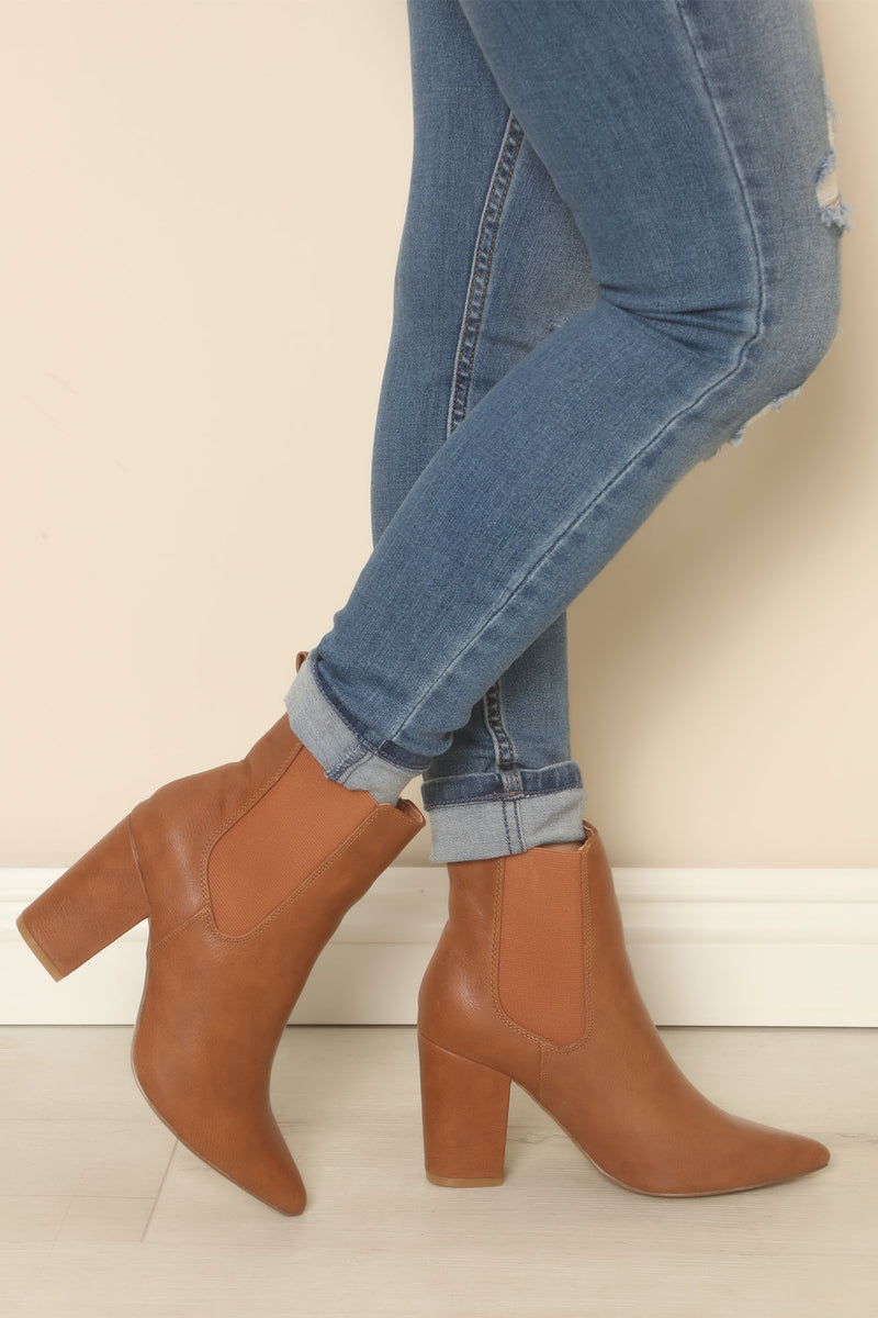 Listen Up Block Heel Booties - Tan | Fashion Nova, Shoes | Fashion Nova