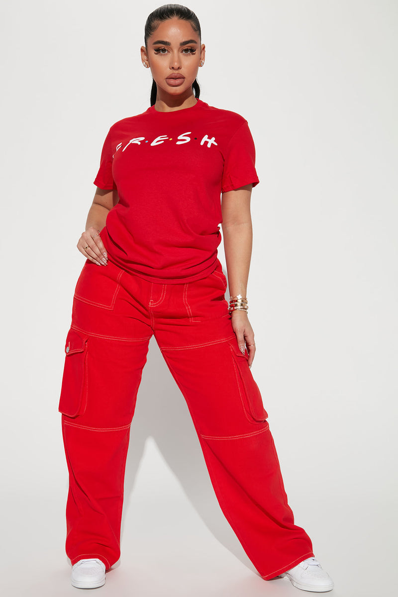Keepin' It Fresh T-Shirt - Red | Fashion Nova, Screens Tops and Bottoms ...