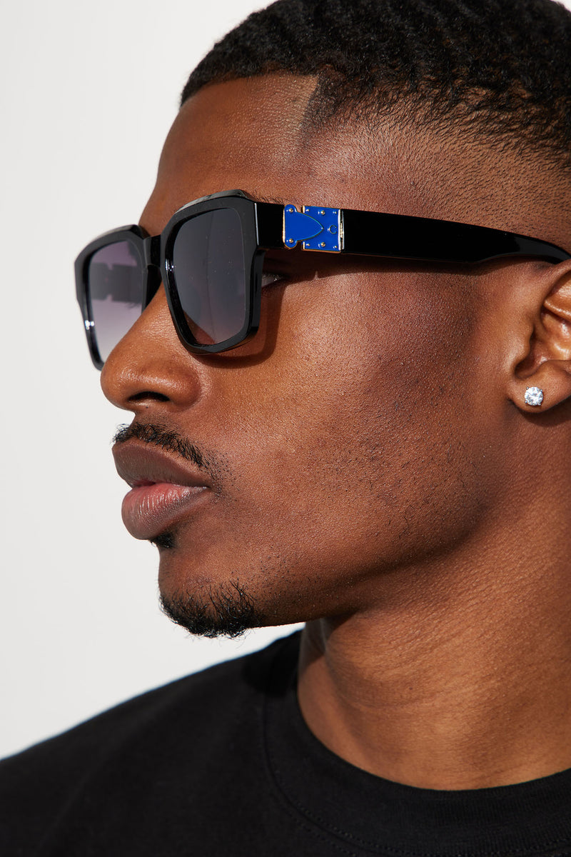 Player Lifestyle Sunglasses - Black/Blue | Fashion Nova, Mens Sunglasses | Fashion Nova