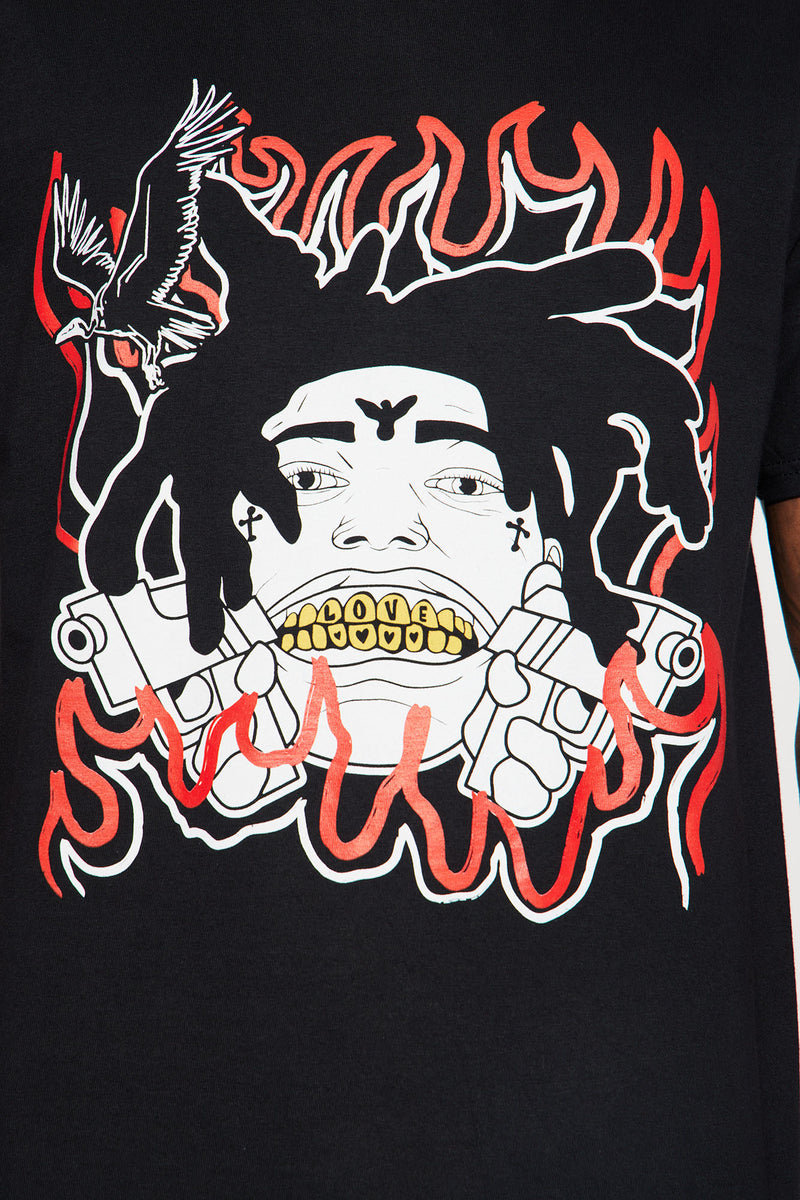 Kodak Black Flaming Grills Short Sleeve Tee - Black | Fashion Nova ...