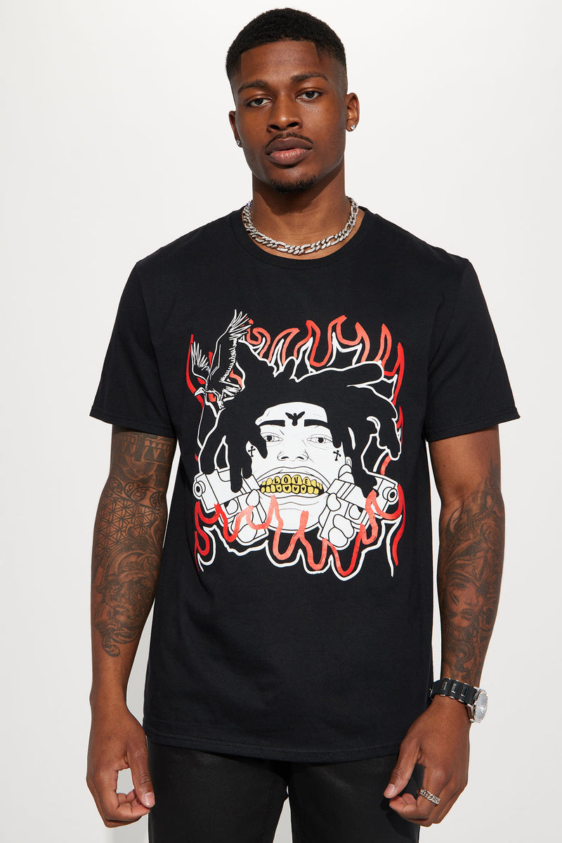 Kodak Black Flaming Grills Short Sleeve Tee - Black | Fashion Nova ...