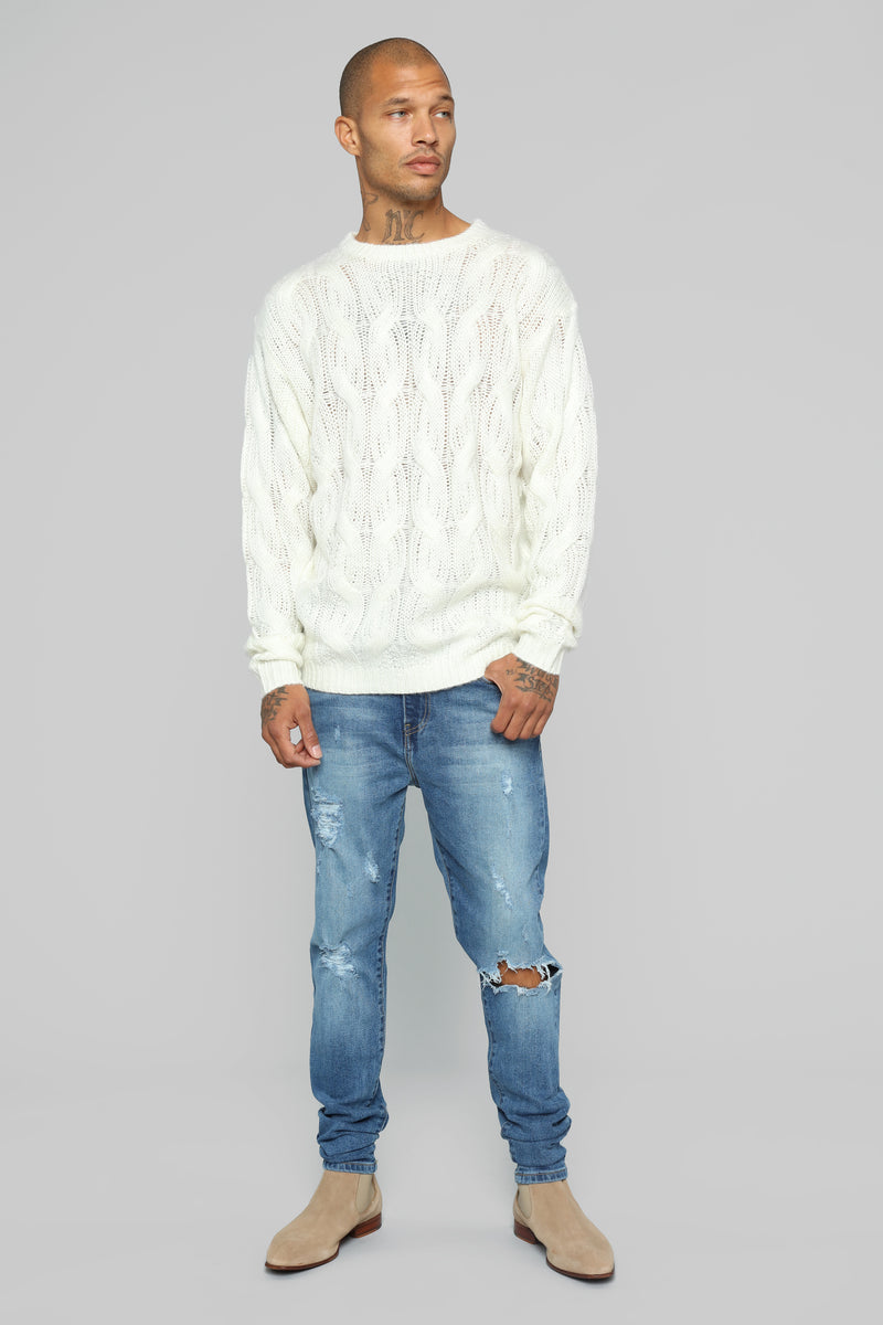 Henderson Pullover Sweater - Cream | Fashion Nova, Mens Sweaters ...