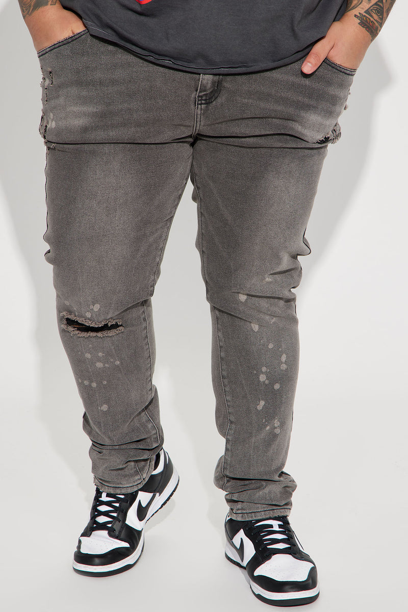 Seek Out Stacked Skinny Jeans - Grey | Fashion Nova, Mens Jeans ...