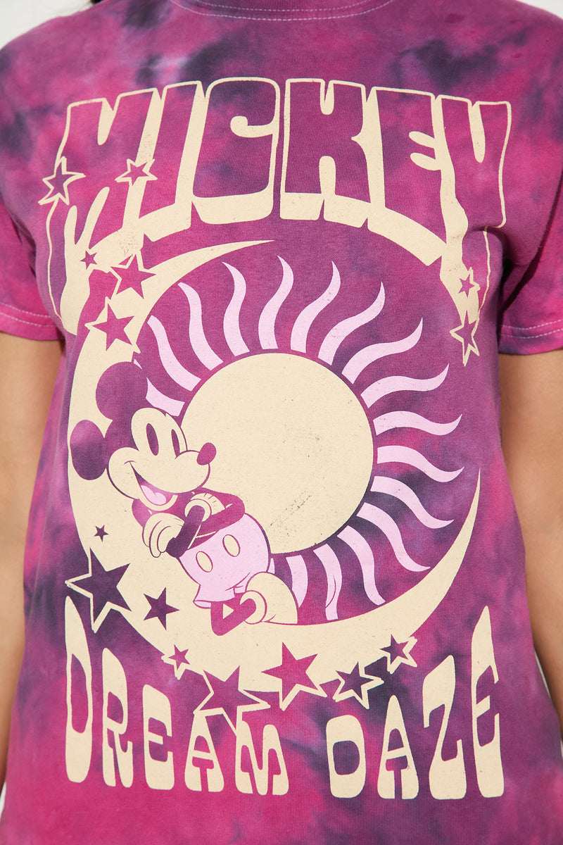 Mickey Dream Daze Tie Dye T-Shirt - Mauve/combo | Fashion Nova, Screens Tops and Bottoms ...
