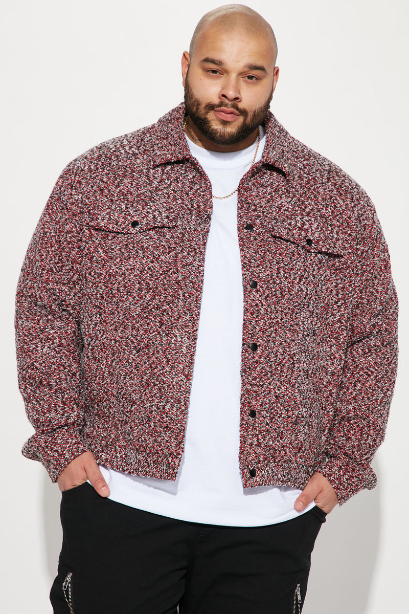 Y'all Know Textured Trucker Jacket - Red | Fashion Nova, Mens Jackets ...
