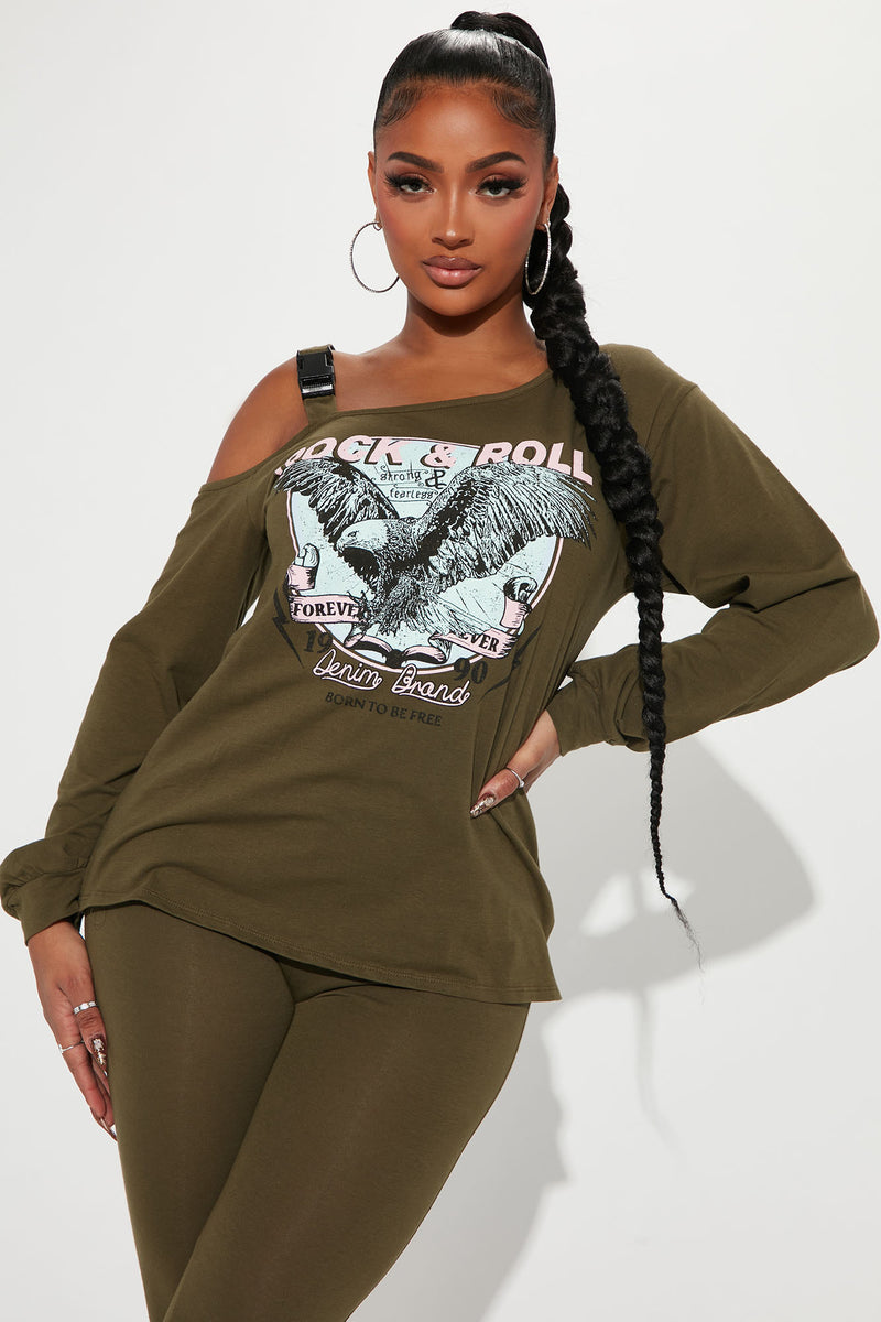 Rockstar Babe Legging Set - Olive | Fashion Nova, Matching Sets ...