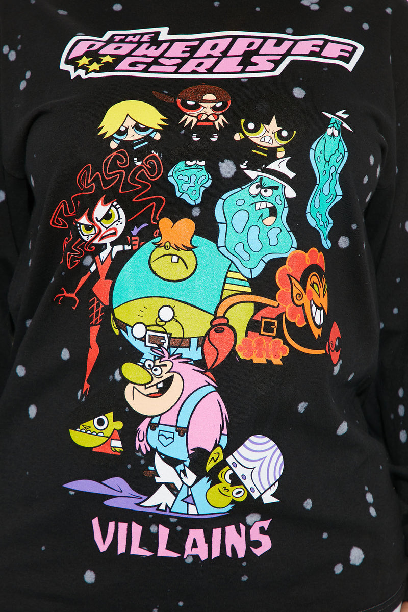Powerpuff Girls Bleached Tee - Black | Fashion Nova, Screens Tops and ...