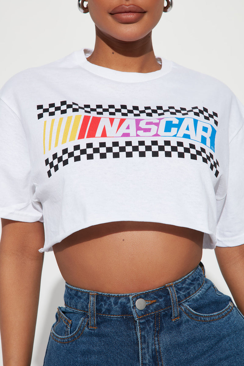 Nascar Racing Cropped Tee - White | Fashion Nova, Screens Tops and ...