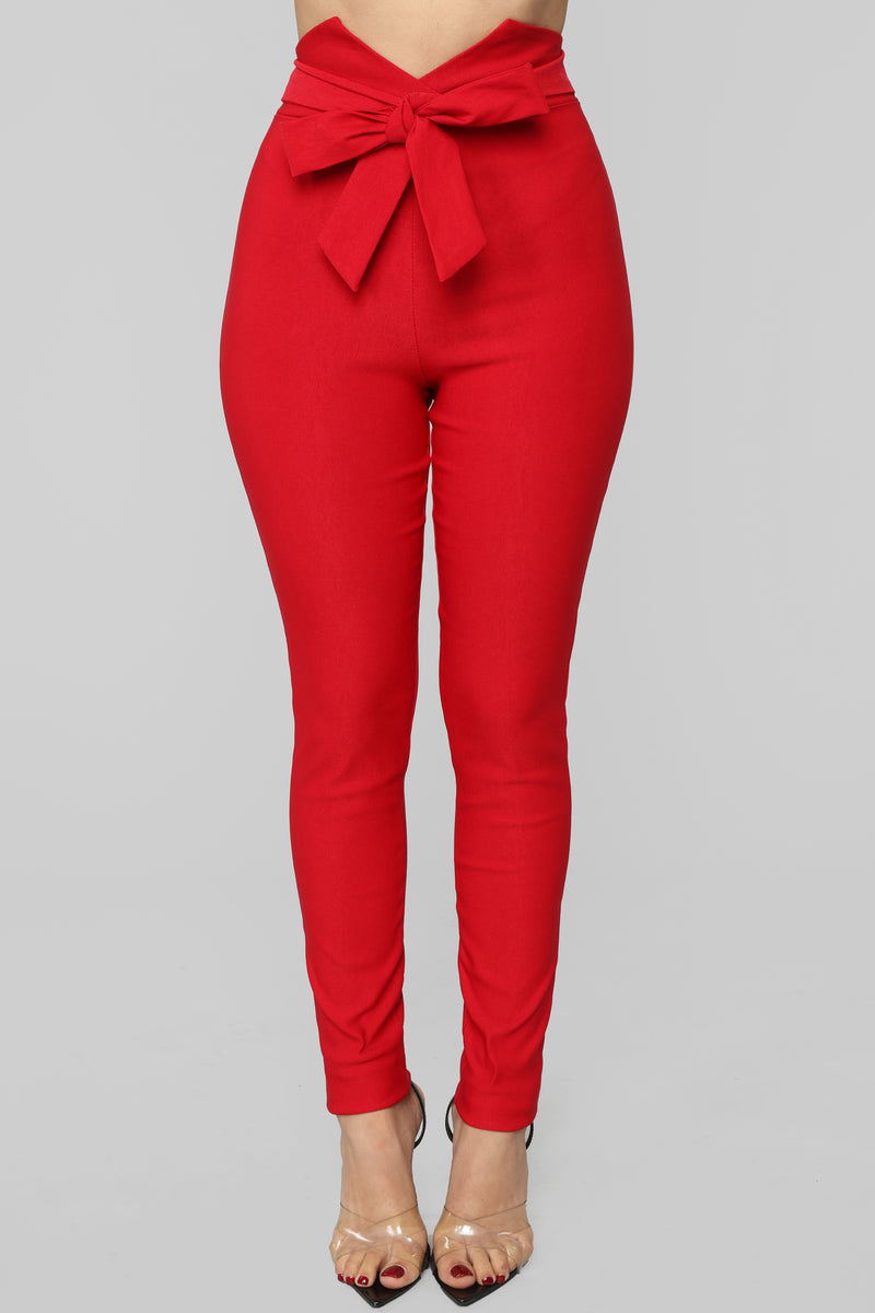 Knot Your Girl Pants - Red | Fashion Nova, Pants | Fashion Nova