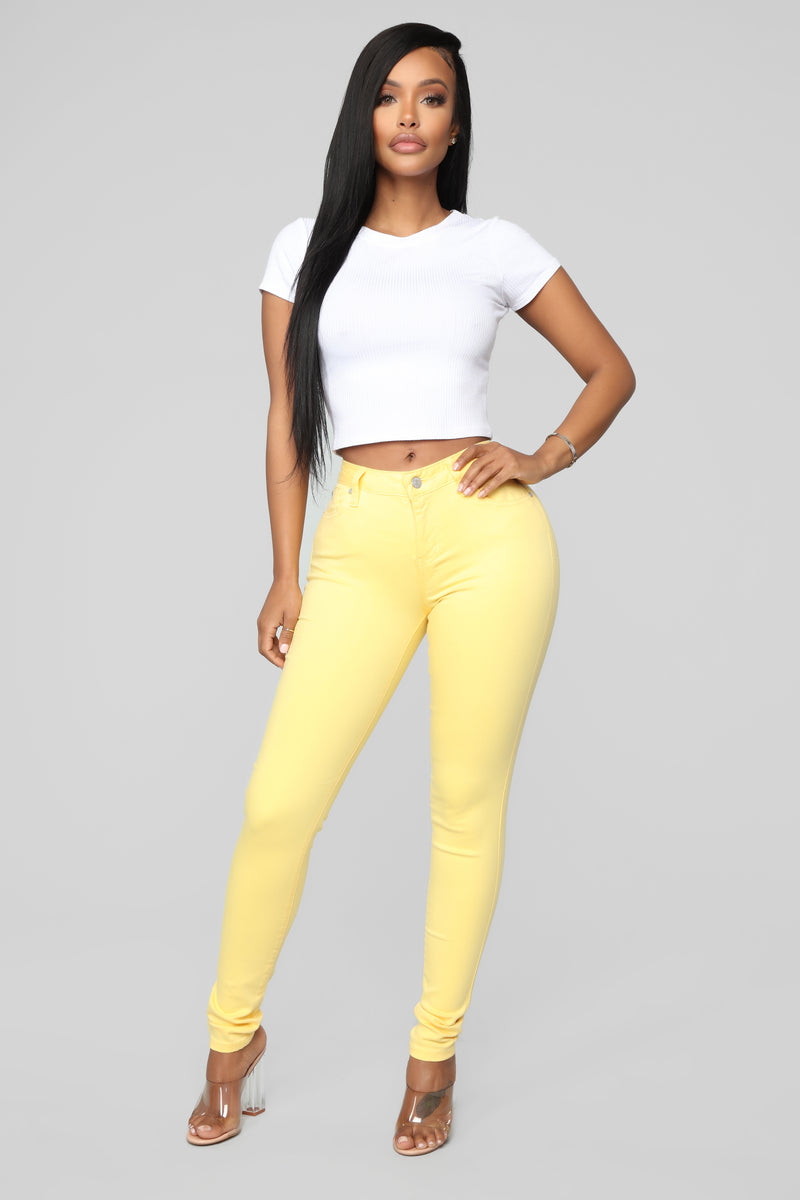 My Lucky Charm Stretch Skinny Jeans - Yellow | Fashion Nova, Jeans ...