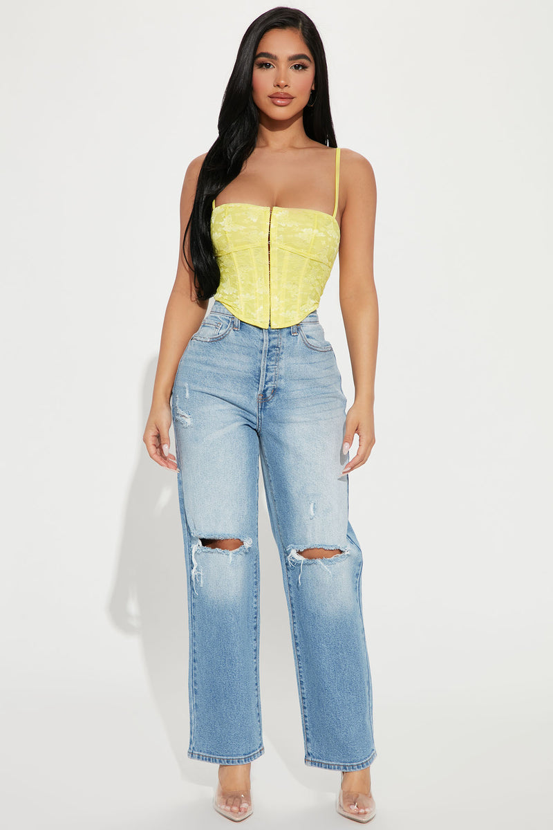 Bridget Lace Corset Top - Yellow | Fashion Nova, Knit Tops | Fashion Nova