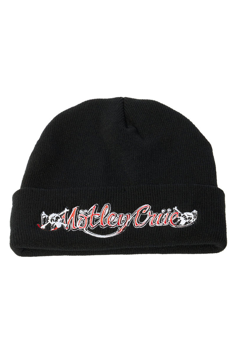 Motley Crue Beanie - Black/Red | Fashion Nova, Mens Accessories ...
