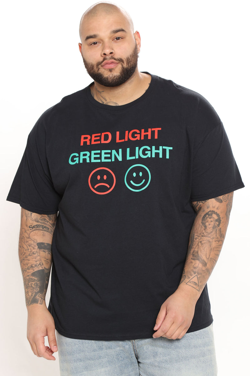 Red Light Green Light Short Sleeve Tee - Black | Fashion Nova, Mens ...