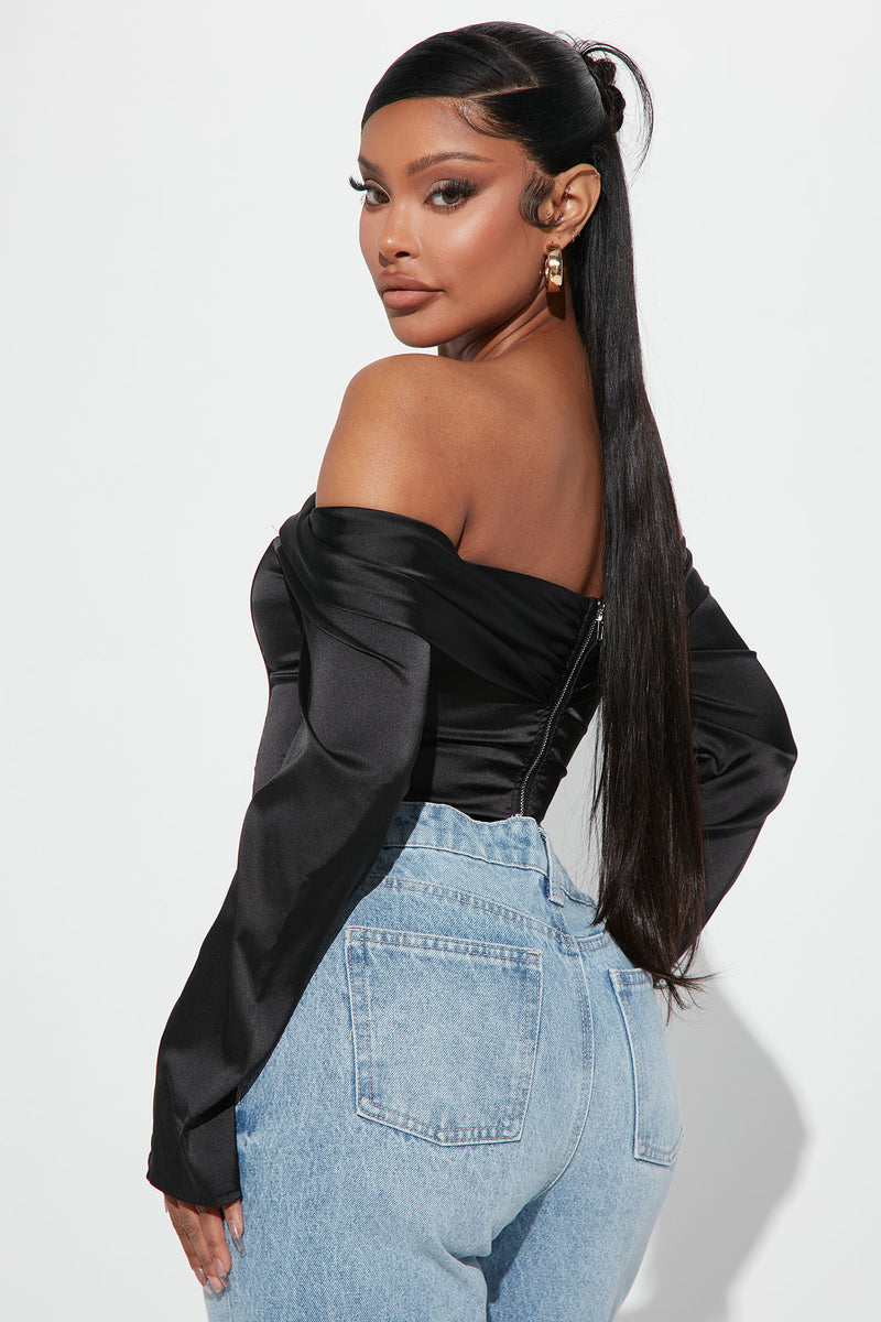 Thriving With You Corset Top Black Fashion Nova Shirts And Blouses