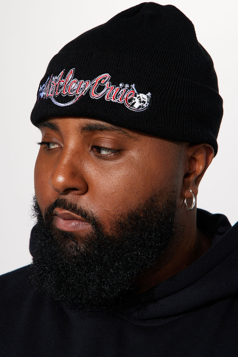 Motley Crue Beanie - Black/Red | Fashion Nova, Mens Accessories ...