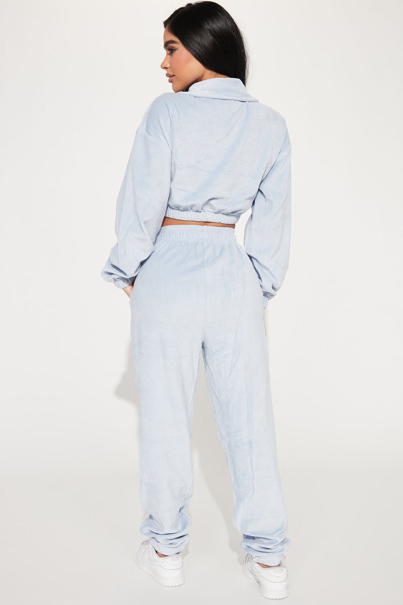 Too Comfy Velour Jogger Set - Blue | Fashion Nova, Matching Sets ...