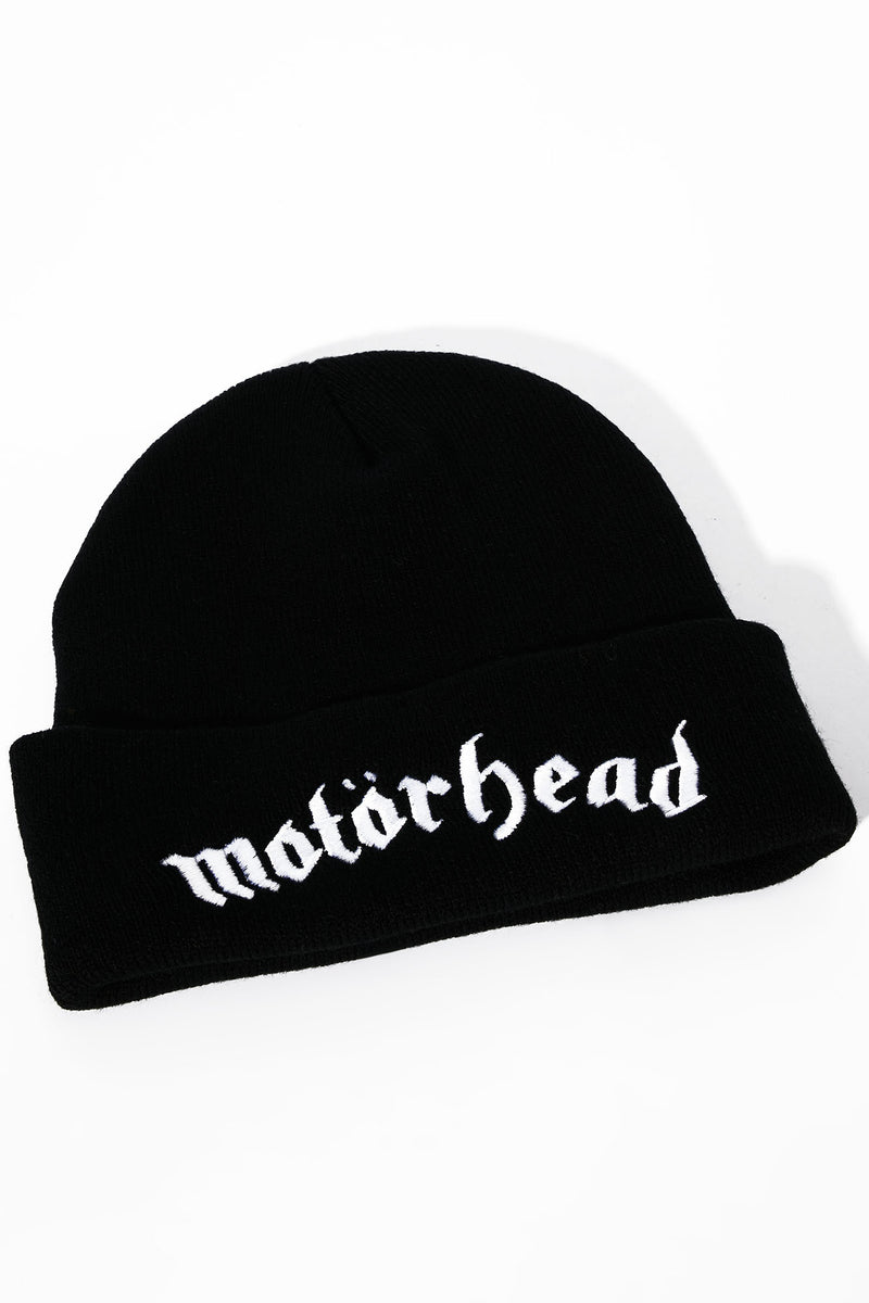Motorhead Beanie - Black/White | Fashion Nova, Mens Accessories ...