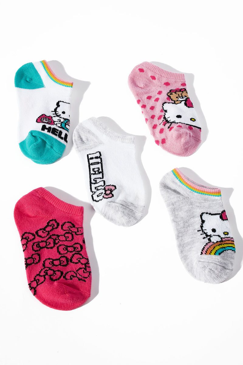 Mini Hello Kitty Luv 5 Pack Socks - White/combo | Fashion Nova, Kids ...