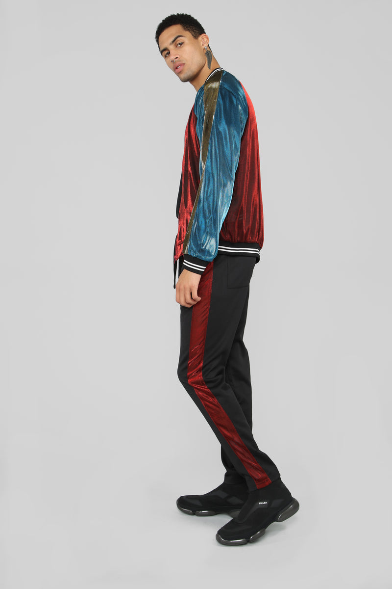 Metal Boss Joggers - Black/Red | Fashion Nova, Mens Pants | Fashion Nova