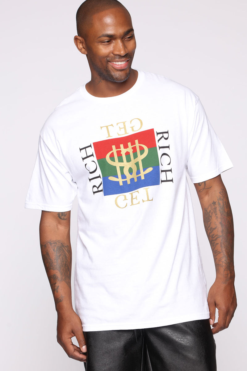 Get Rich Short Sleeve Tee - White | Fashion Nova, Mens Graphic Tees ...