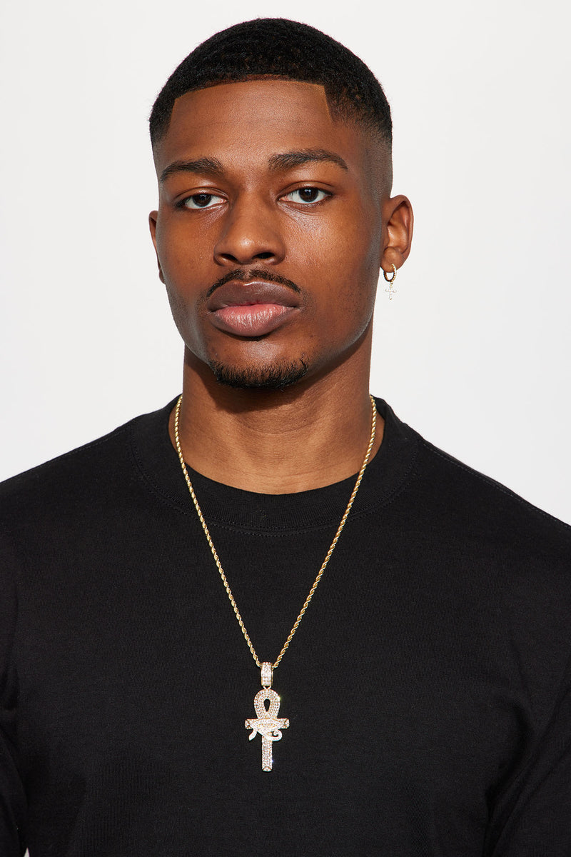 Eye Of Horus Ankh Pendant Chain Necklace - Gold | Fashion Nova, Mens ...