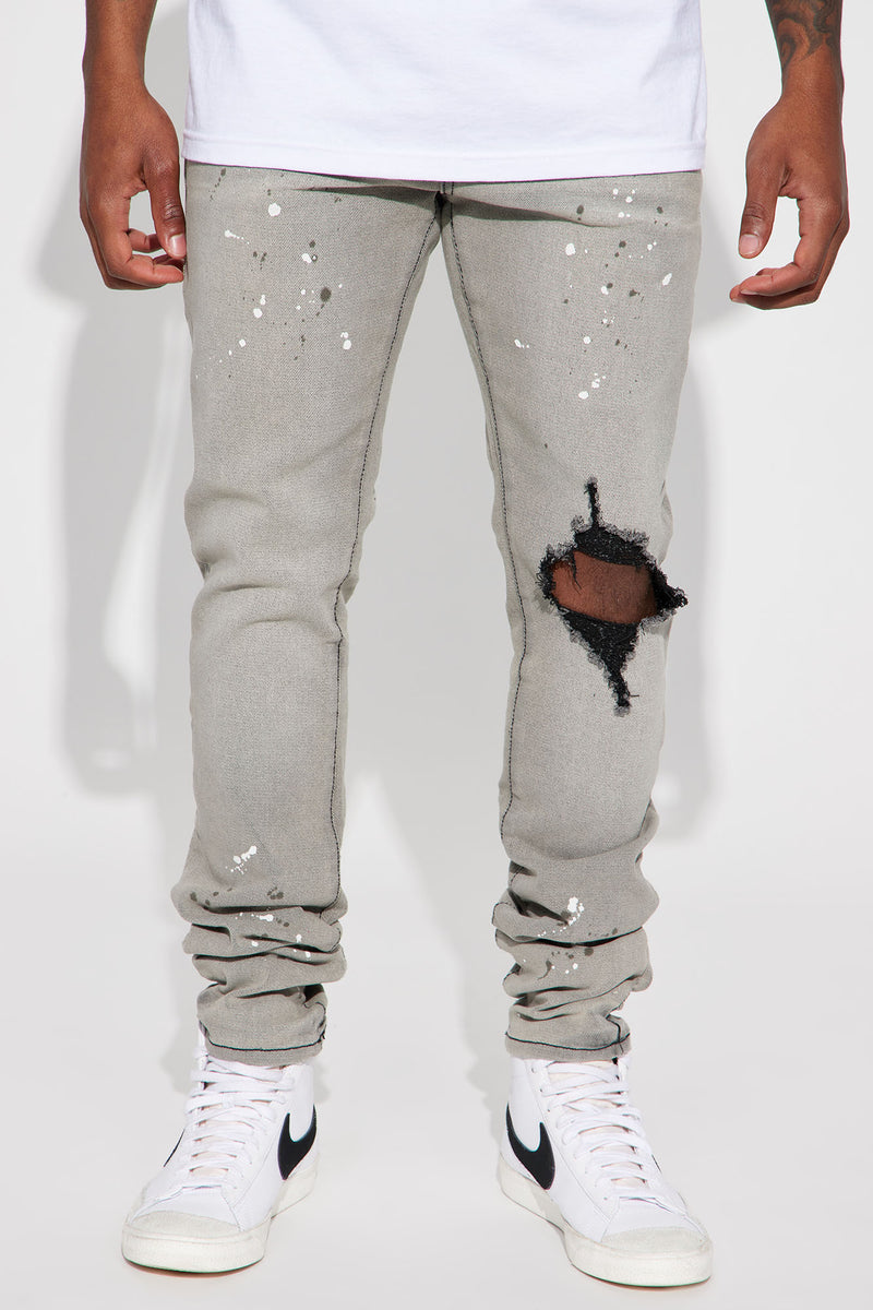 Like Smoke Stacked Skinny Jean - Grey | Fashion Nova, Mens Jeans ...