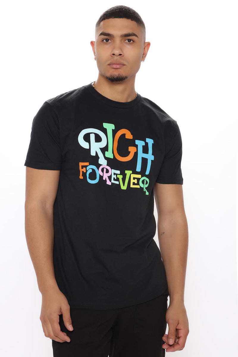 Rich Forever Short Sleeve - Black/combo | Fashion Nova, Mens Graphic ...