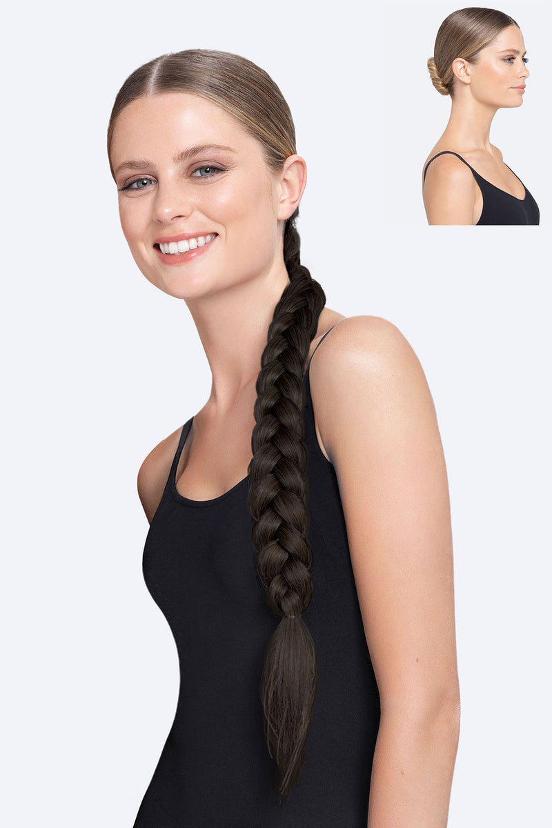 The POPPY 30″ Thick Braid on Band - Brown Combo | Fashion Nova, Hair ...