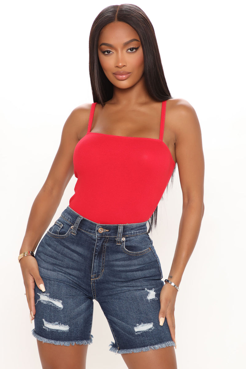 Play it Fair And Square Cami Top - Red | Fashion Nova, Knit Tops ...