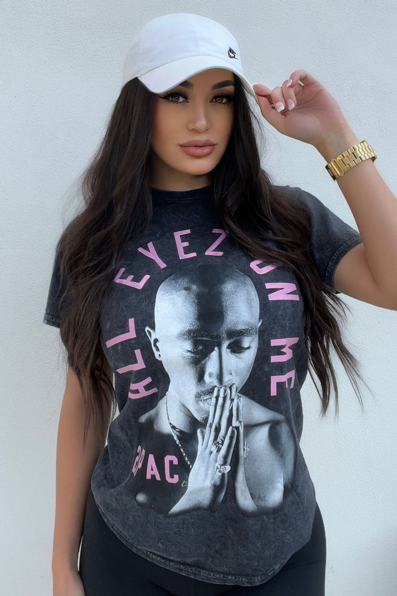 All Eyez On 2Pac Top - Charcoal | Fashion Nova, Screens Tops and ...