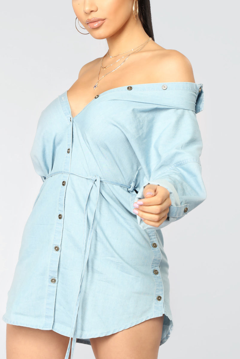Rustic Chambray Tunic - Light Blue | Fashion Nova, Dresses | Fashion Nova