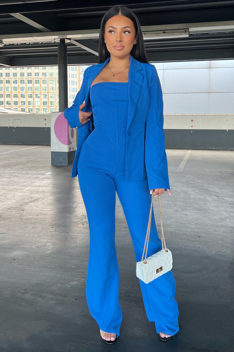 Charlotte Blazer Jumpsuit Set - Royal | Fashion Nova, Jumpsuits ...