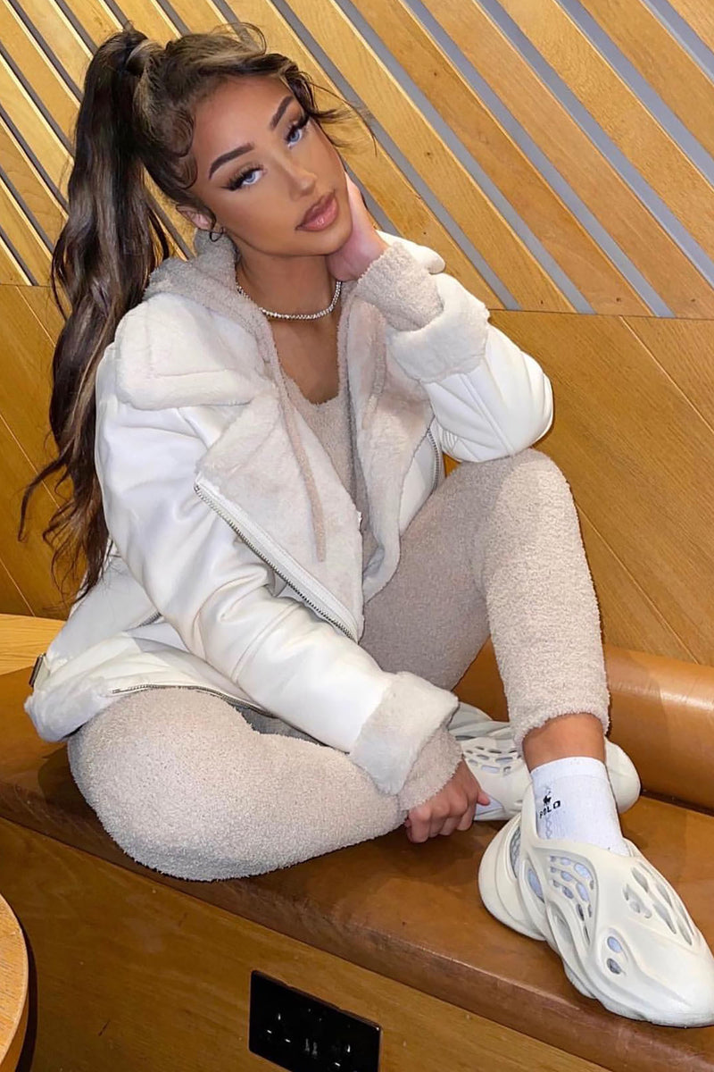 Chic Bad Ass Faux Leather Jacket - Ivory | Fashion Nova, Jackets ...