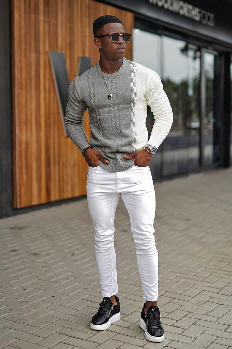 Cody Cable Knit Sweater - Heather Grey | Fashion Nova, Mens Sweaters ...