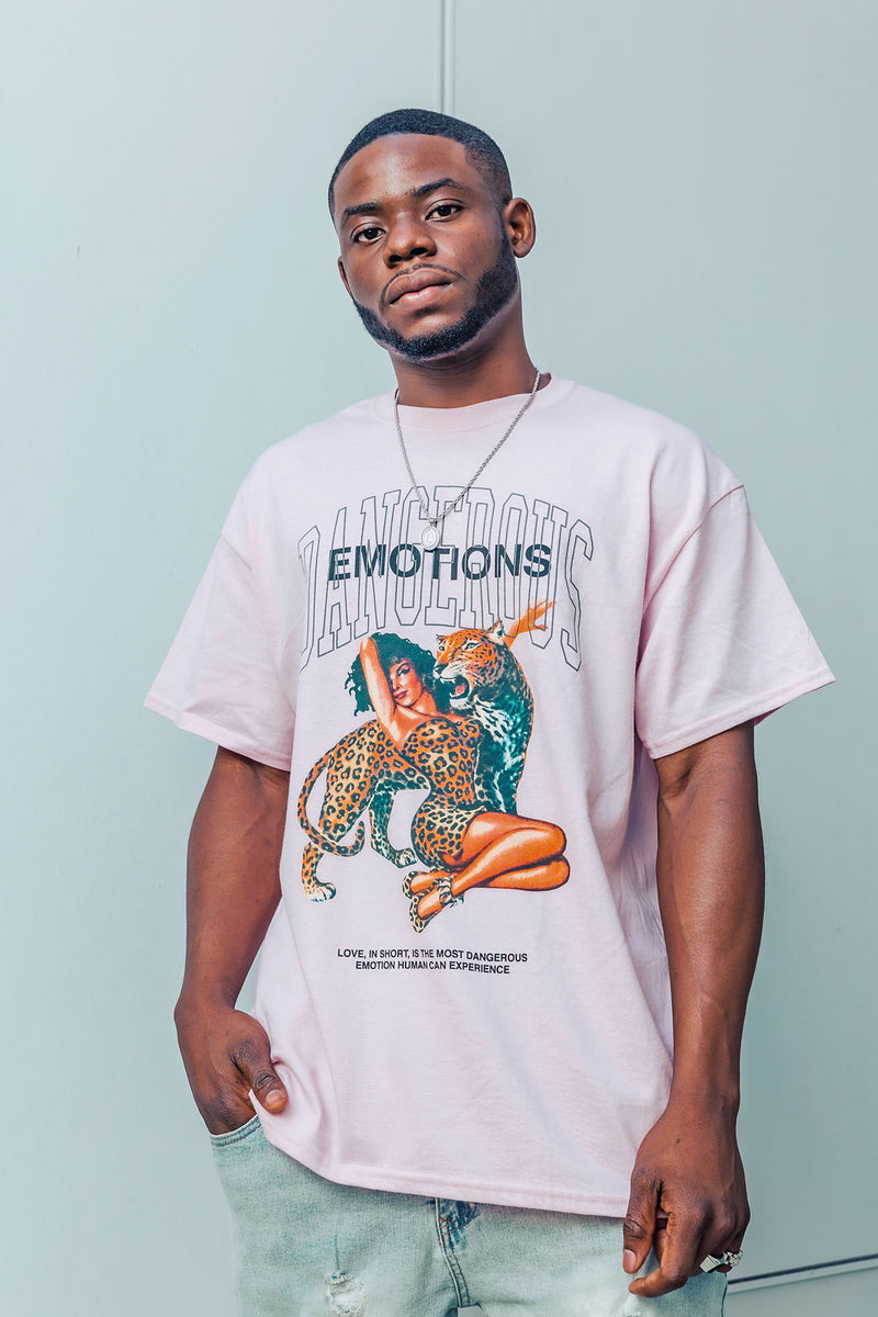 Dangerous Emotions Short Sleeve - Pink | Fashion Nova, Mens Graphic ...