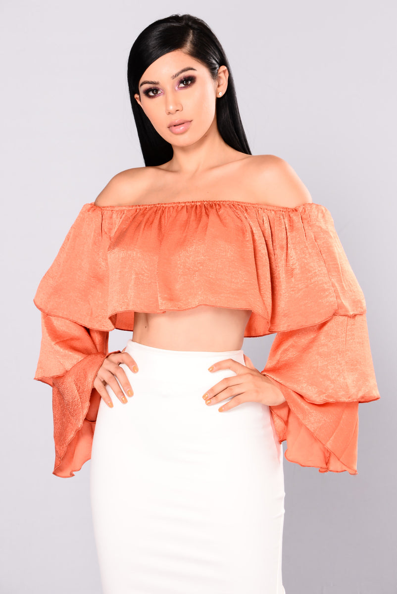 Ruff Around Ruffled Top - Rust | Fashion Nova, Shirts & Blouses ...