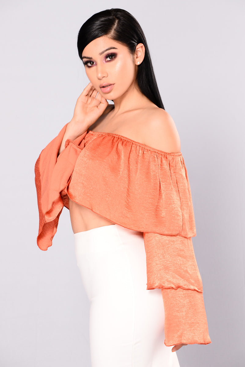 Ruff Around Ruffled Top - Rust | Fashion Nova, Shirts & Blouses ...