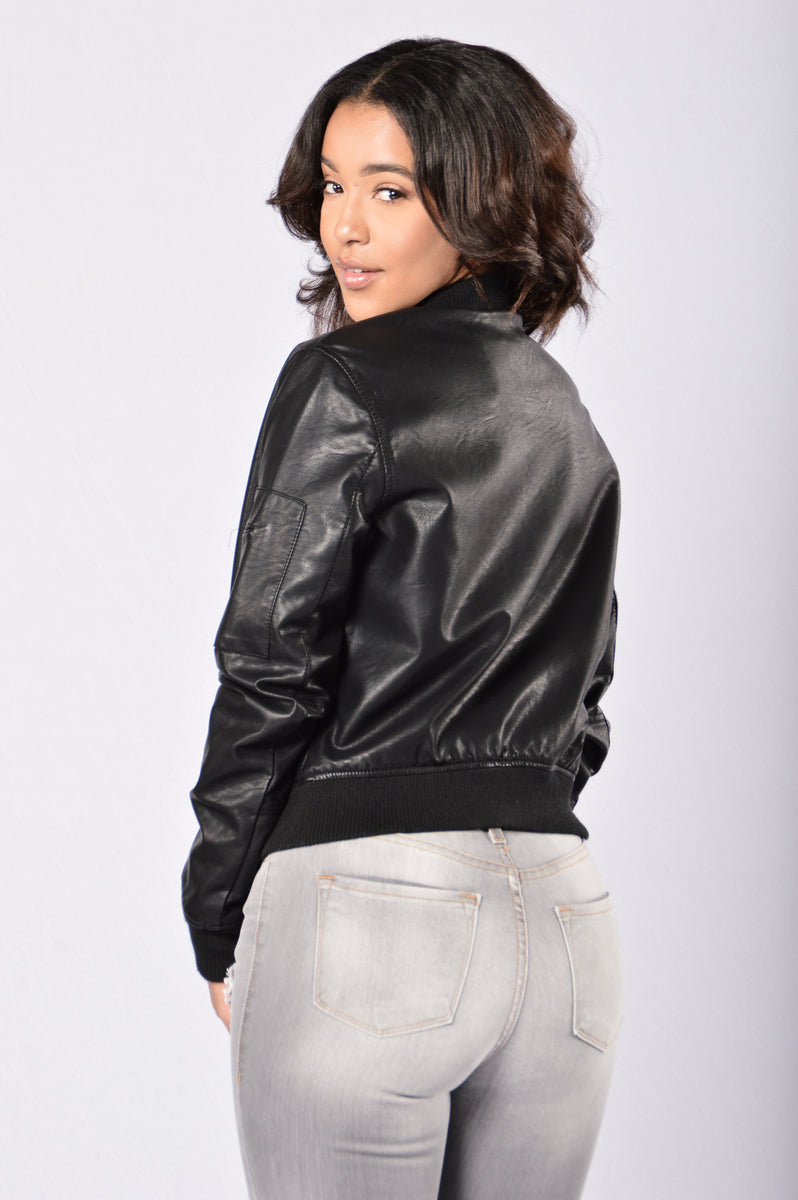 Feeling Fly Vegan Bomber Jacket - Black | Fashion Nova, Jackets & Coats ...
