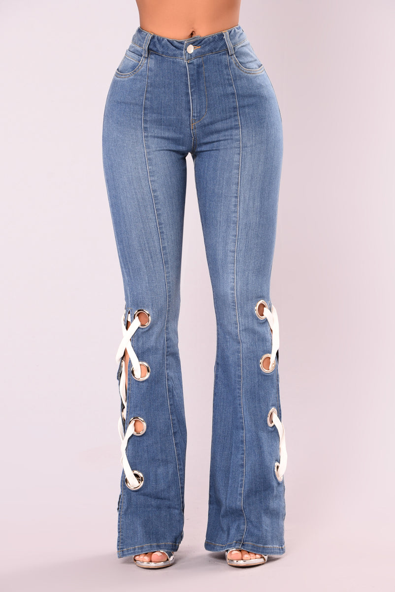 Ring My Bell Bottom Jeans - Medium | Fashion Nova, Jeans | Fashion Nova