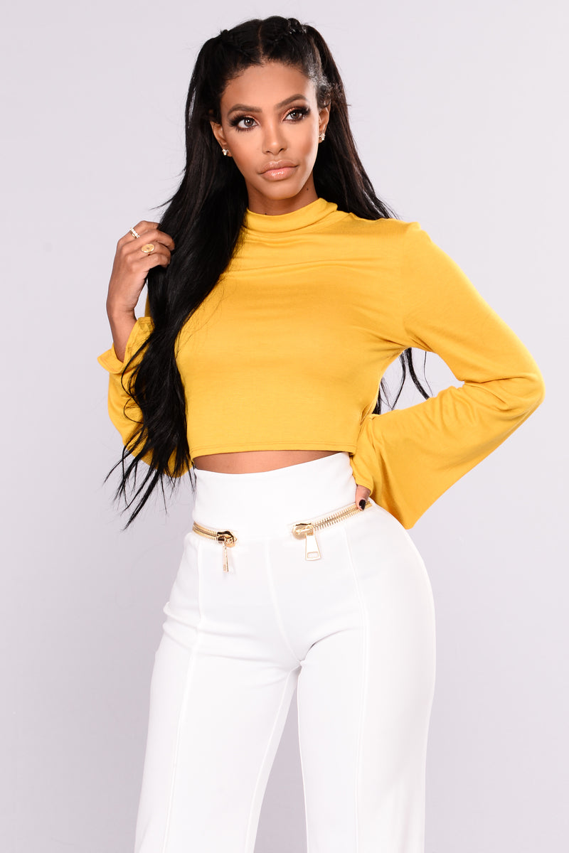 Alexandra Open Back Top - Mustard | Fashion Nova, Knit Tops | Fashion Nova