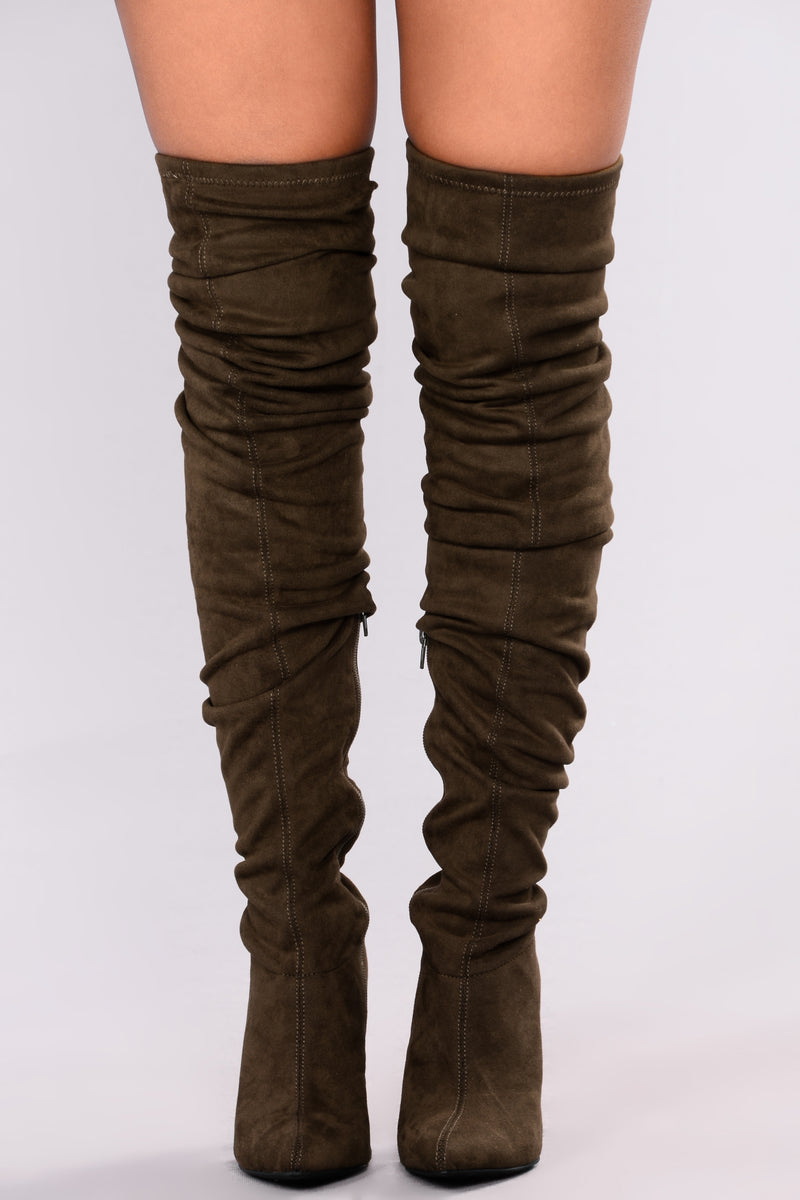 Valencia Suede Boot - Olive | Fashion Nova, Shoes | Fashion Nova