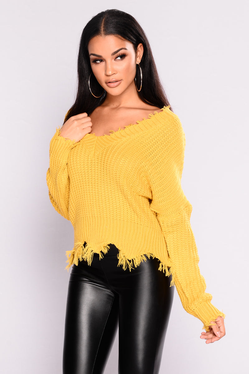 Emotional Distress Sweater - Mustard | Fashion Nova, Sweaters | Fashion ...
