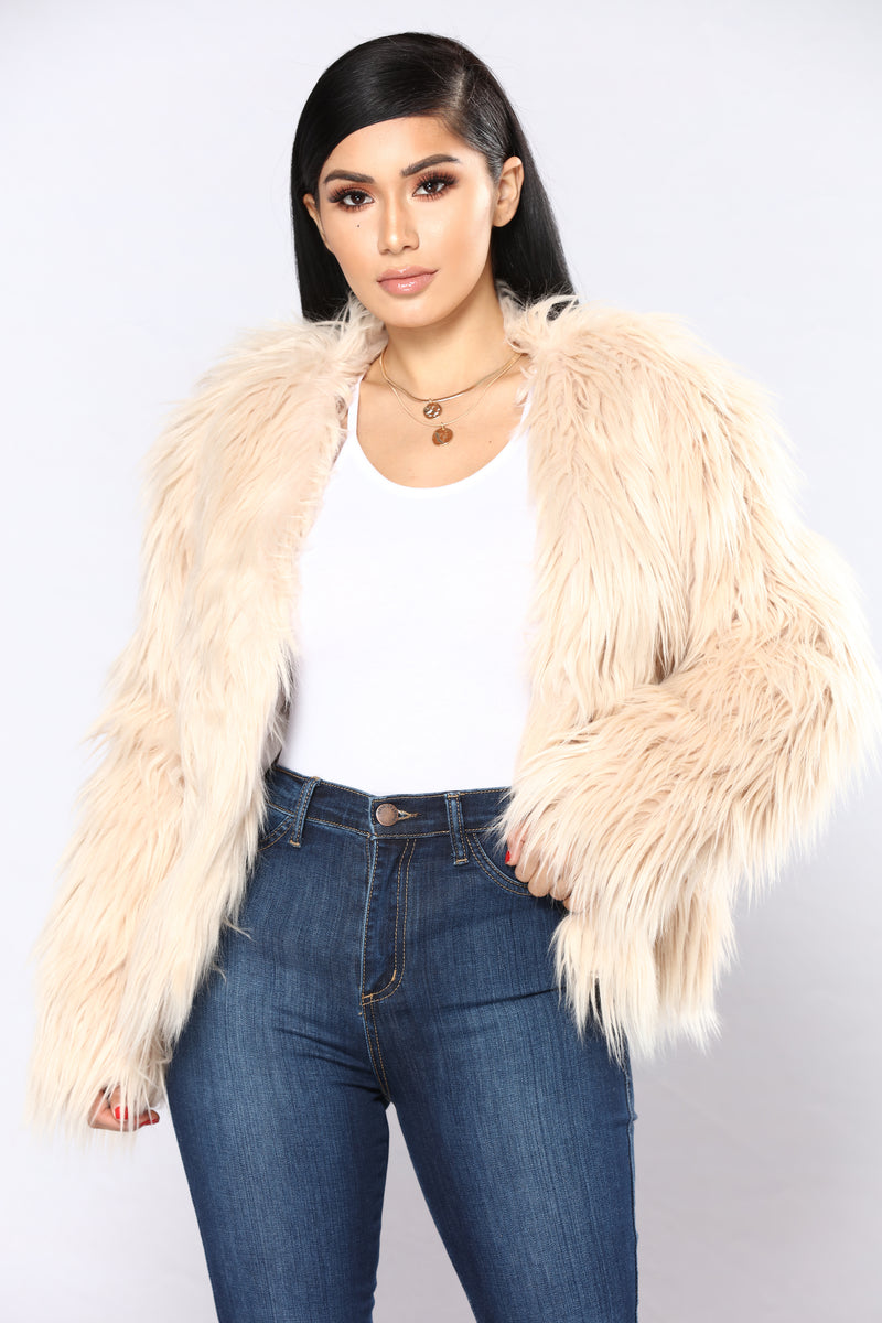 In Touch Faux Fur Jacket - Champagne | Fashion Nova, Jackets & Coats ...