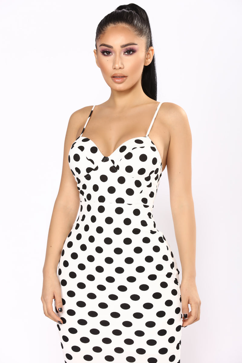 Polka Dot Frenzy Dress - White/Black | Fashion Nova, Dresses | Fashion Nova