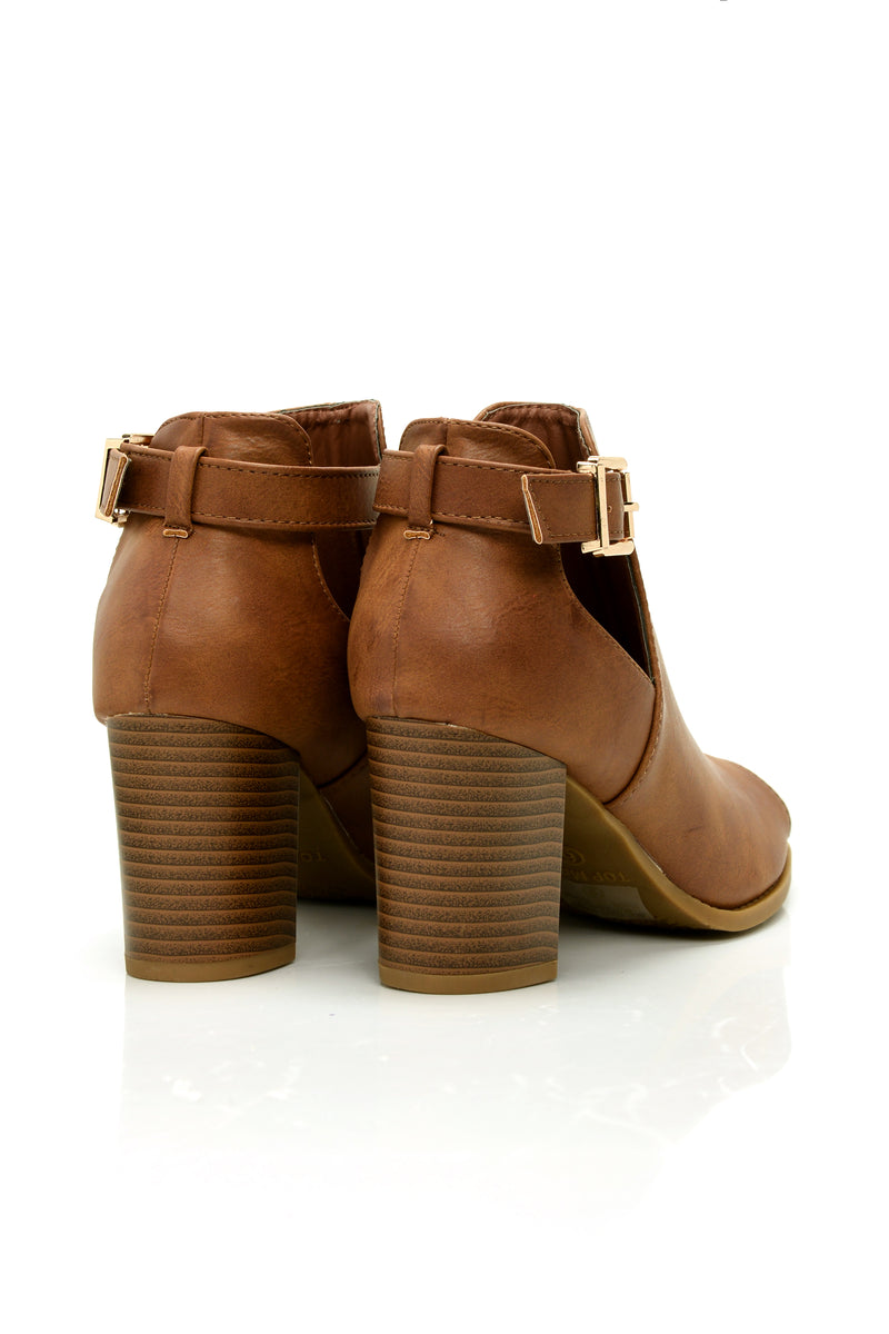 Buena Cut Out Bootie - Tan | Fashion Nova, Shoes | Fashion Nova