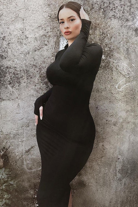 Black Full Figure Dresses