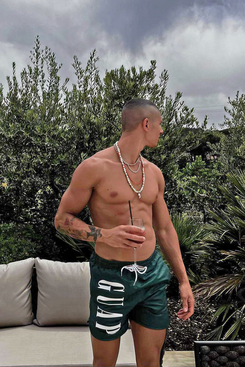 GUAP Swim Trunks - Olive | Fashion Nova, Mens Swim | Fashion Nova