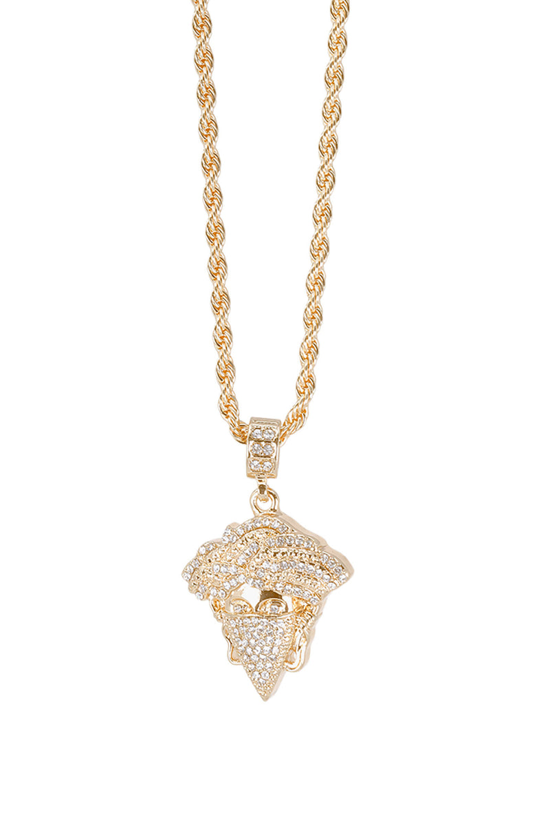 Bling'd Bandit Pendant Chain Necklace - Gold | Fashion Nova, Mens ...